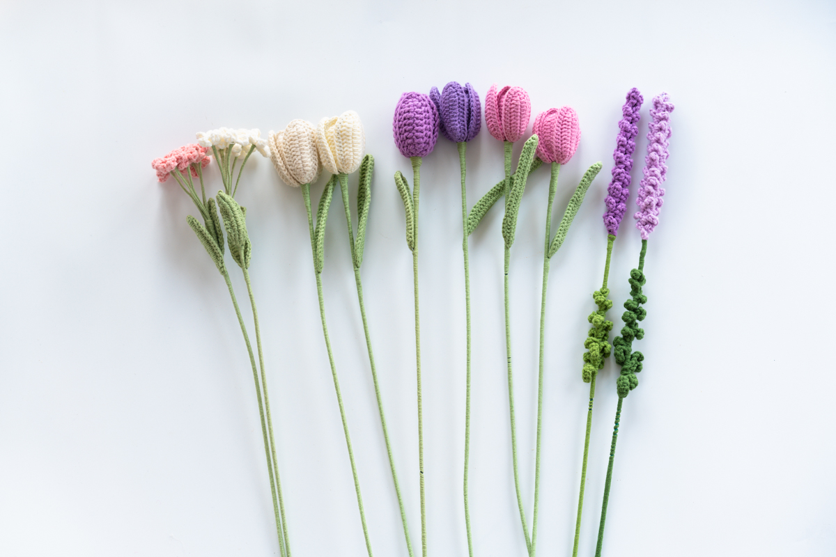 Crochet Flower Bouquet-Tulip - Hookok