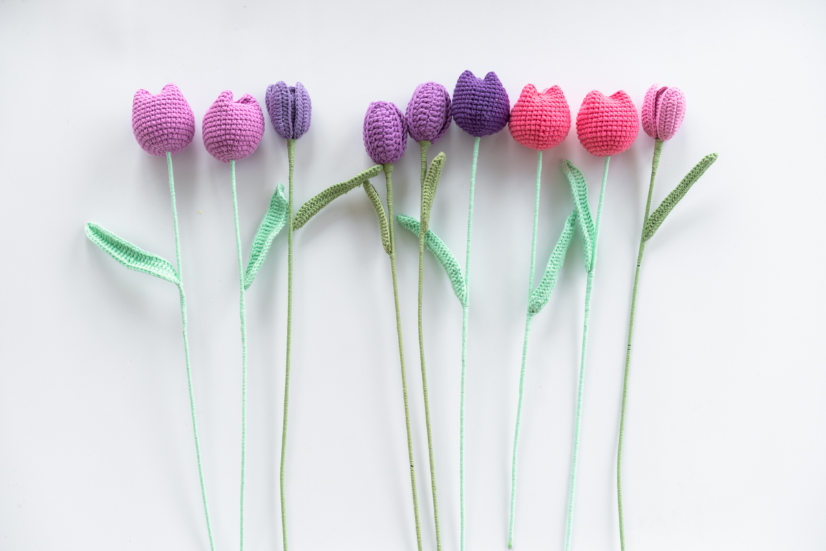 Crochet Flower Bouquet-Tulip - Hookok