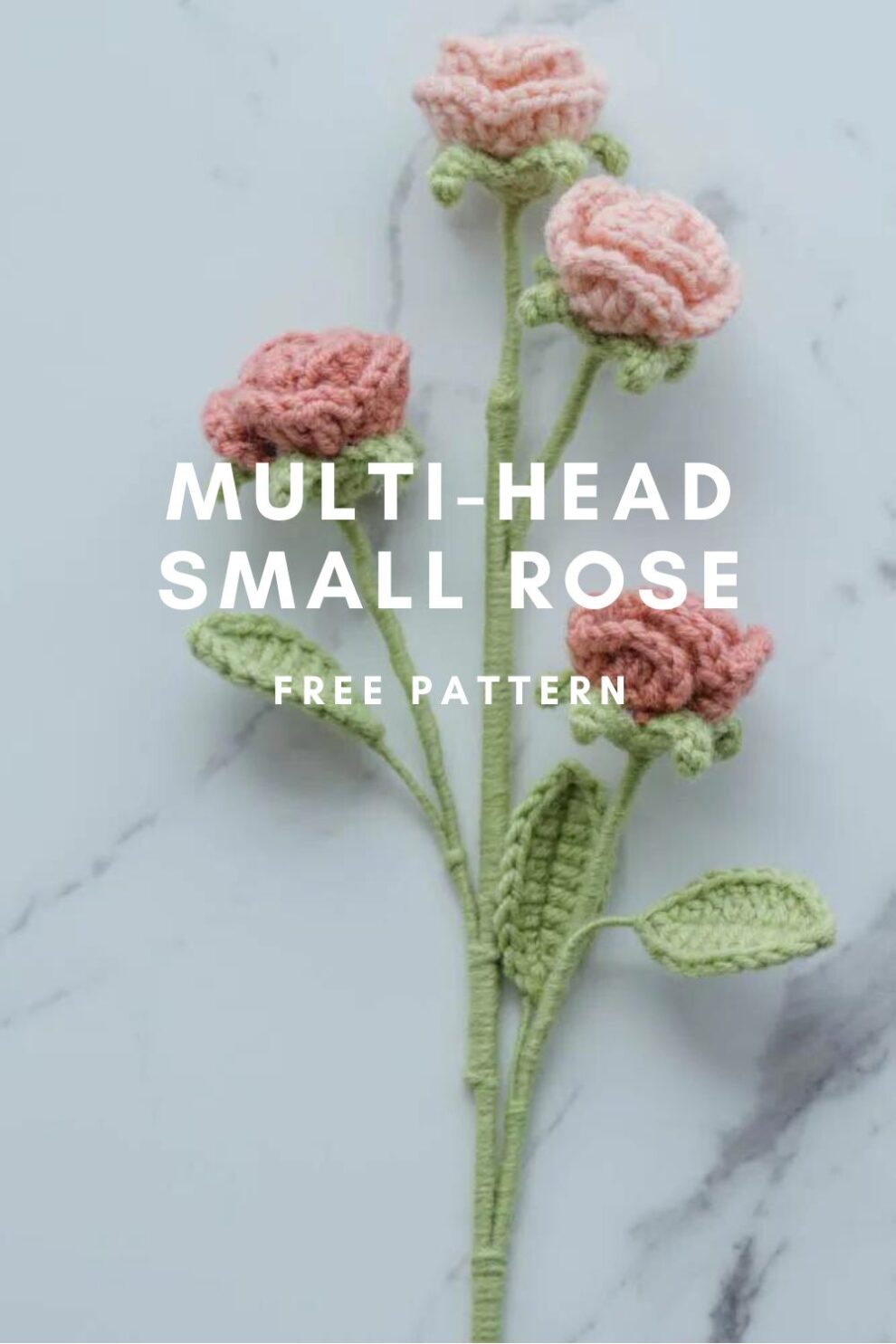 Crochet 3D Rose Free Pattern - Hookok