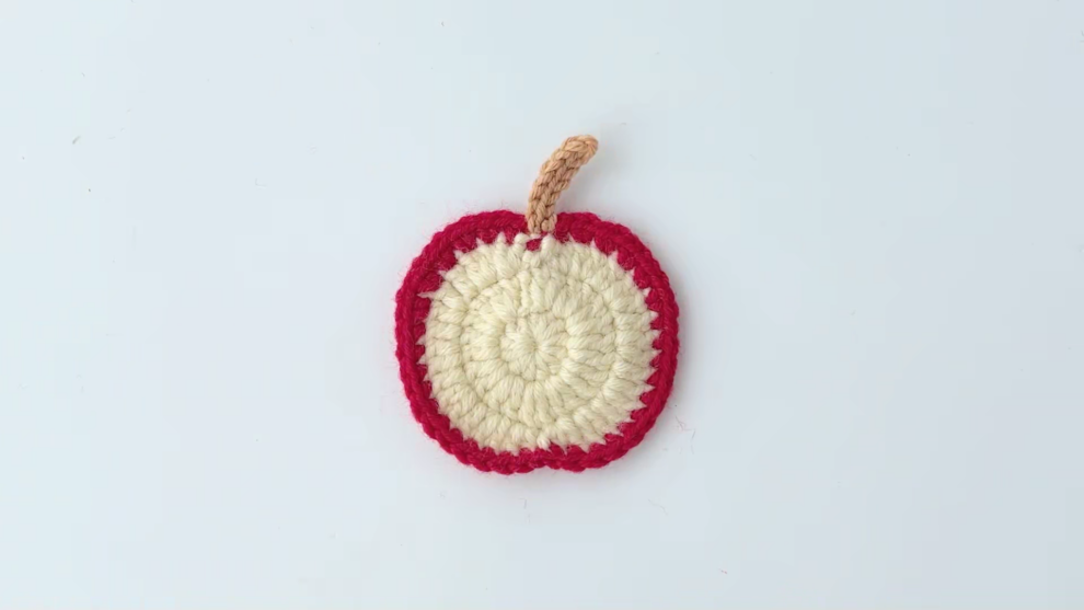 Crochet Apple Applique Free Pattern - Hookok