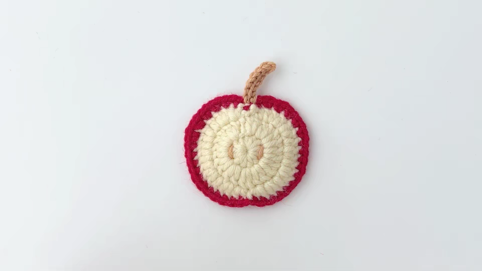 Crochet Apple Applique Free Pattern - Hookok