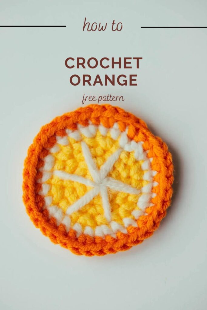 Crochet Orange Applique Free Pattern - Hookok