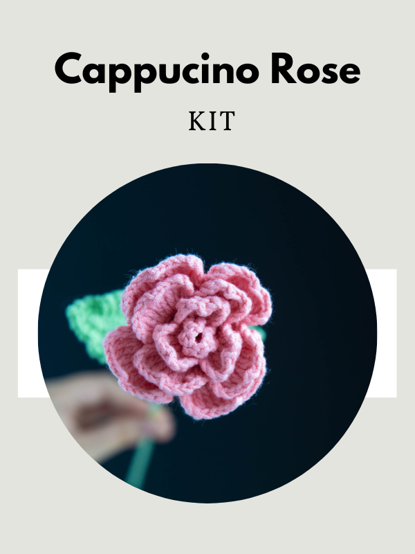 Crochet Cappuccino Rose Kits - HOOKOK - Hookok