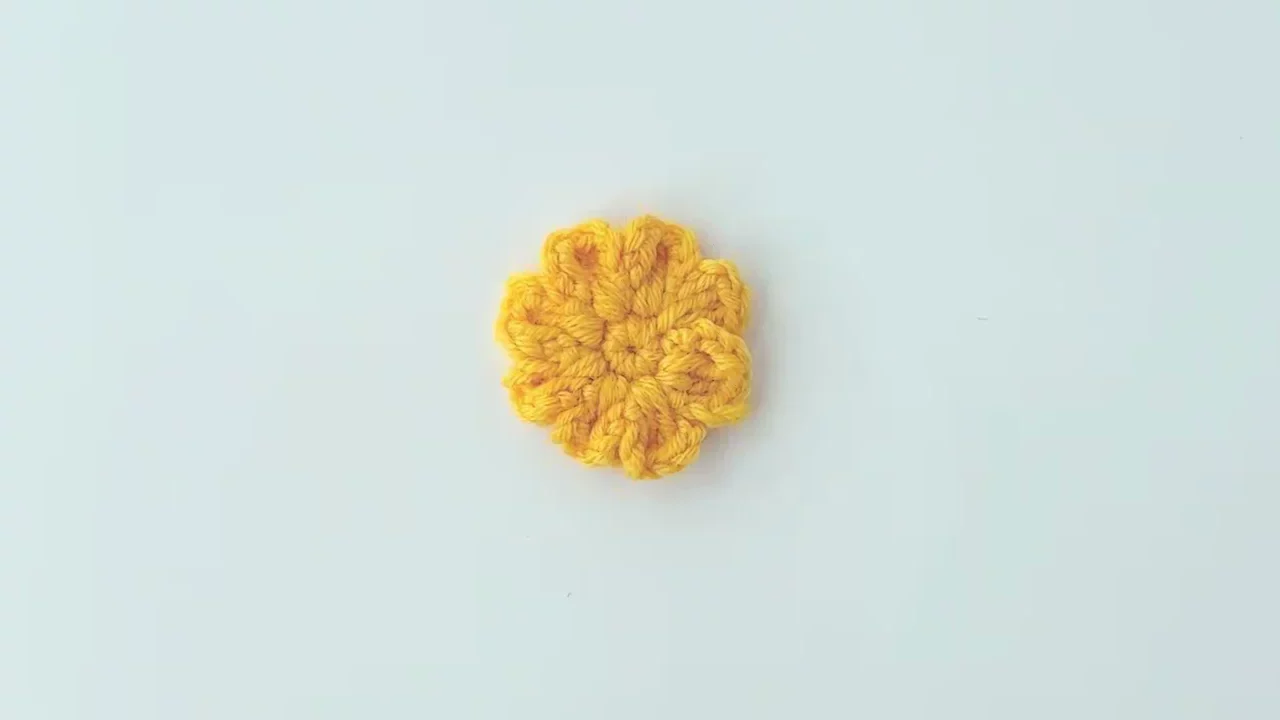 Crochet Yellow Sunflower Applique Free Pattern - Hookok