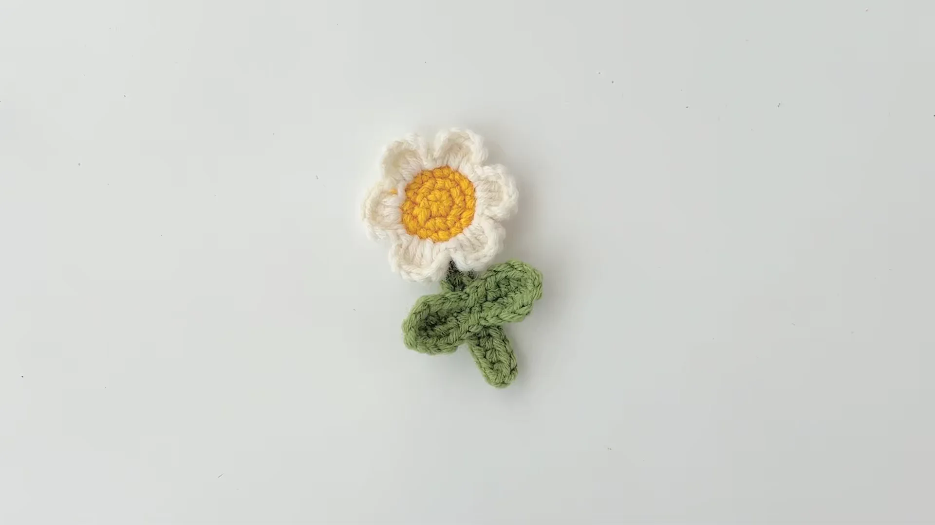 Crochet White Sunflower Applique Free Pattern - Hookok
