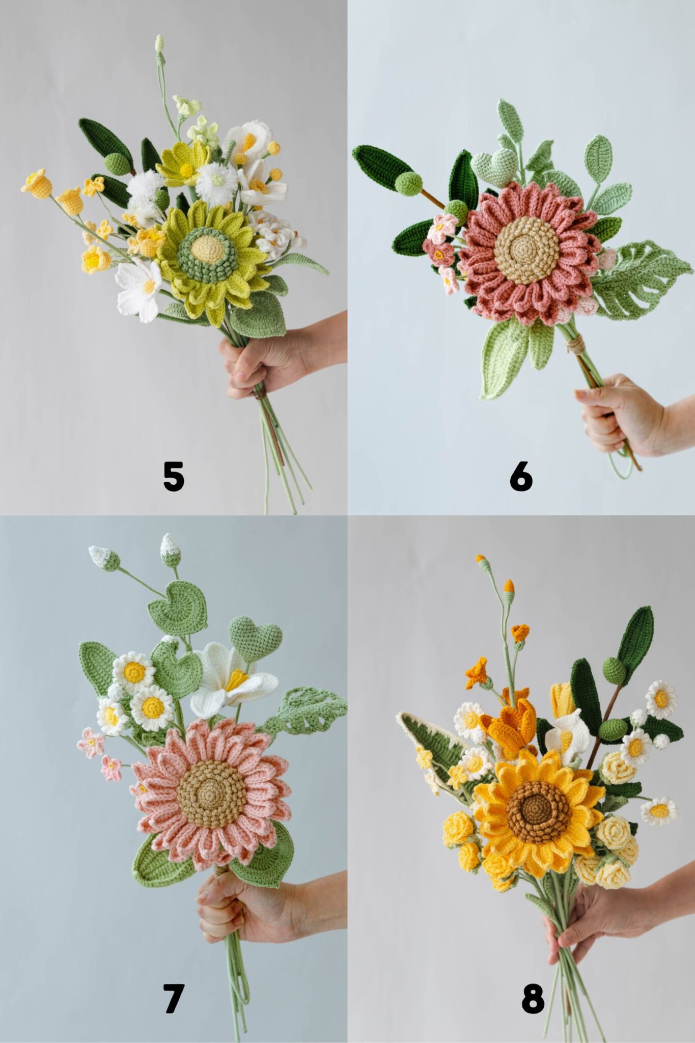 Our Free Crochet Flower Bouquet patterns - Hookok