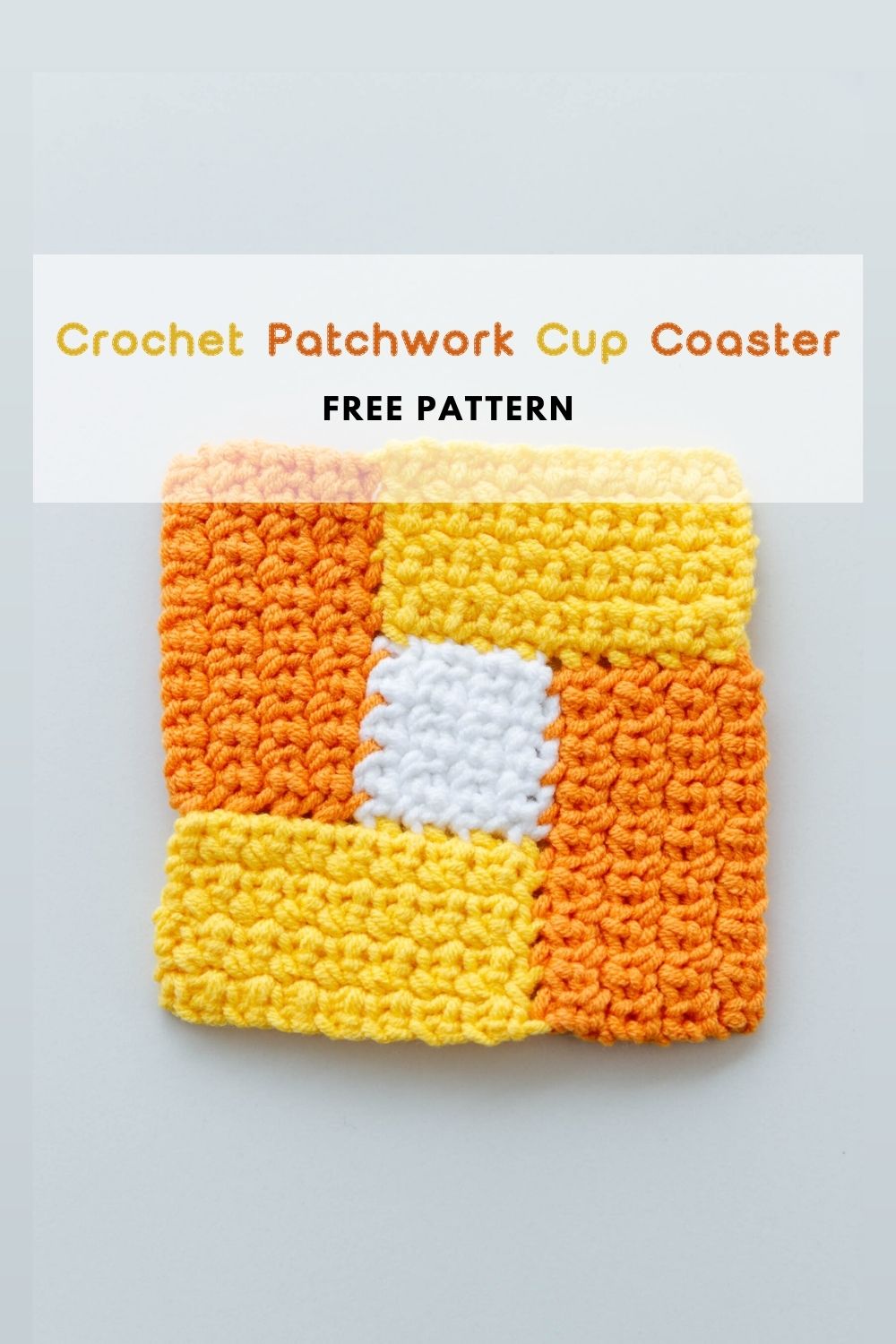 Crochet Patchwork Coaster- Free Pattern - Hookok