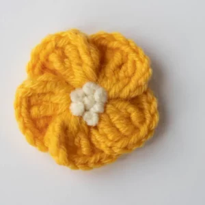 Crochet Applique Yellow Flower Free Pattern - Hookok