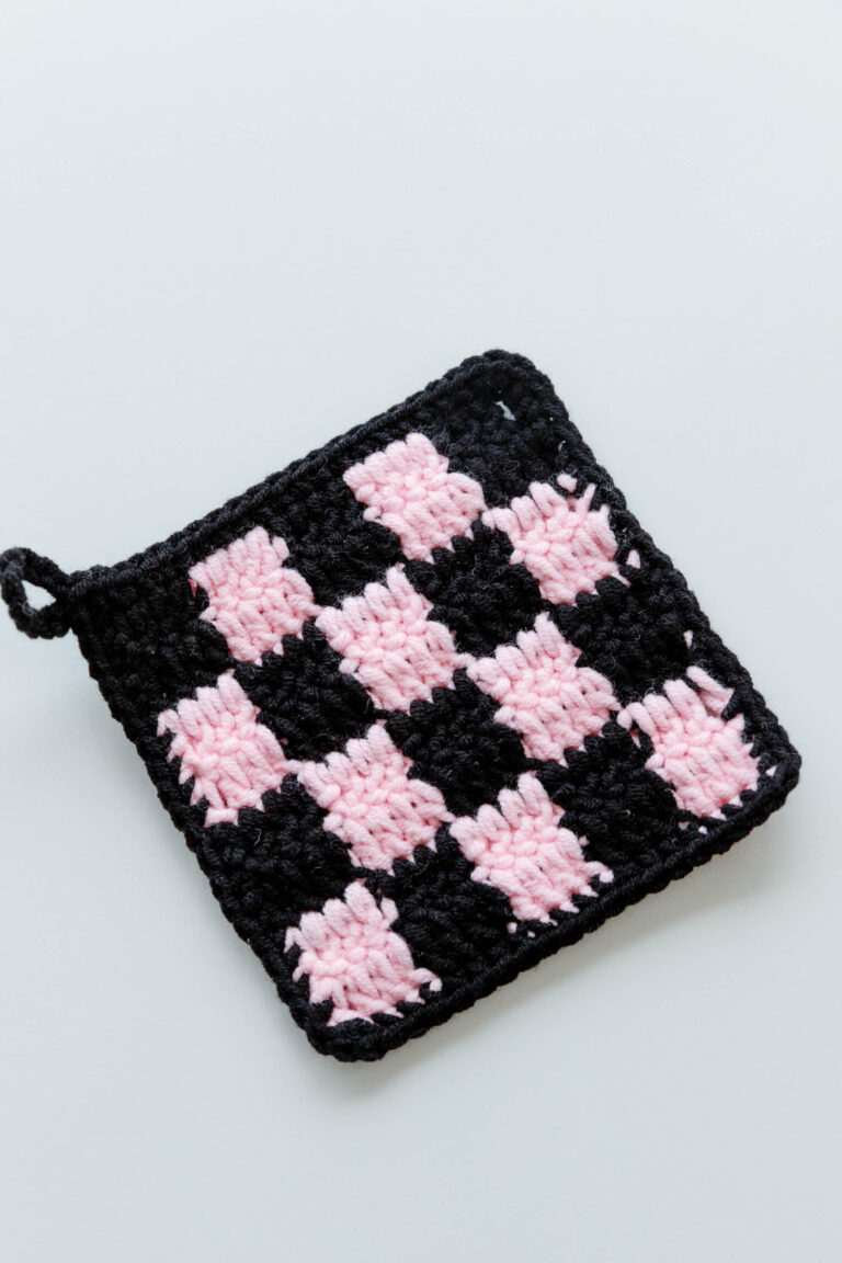 Crochet Plaid Coaster- Free Pattern - Hookok