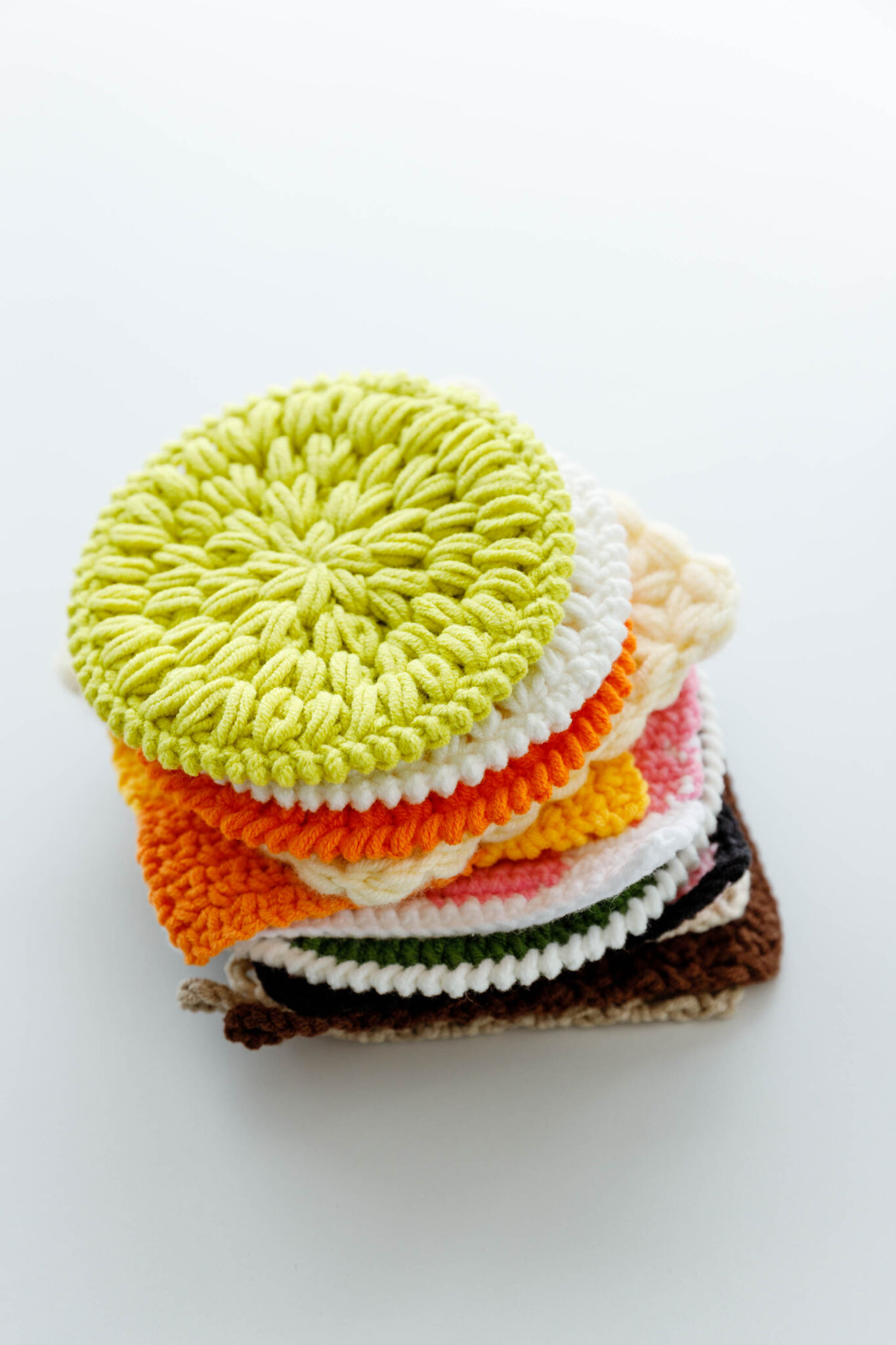 Crochet Round Puff Coaster- Free Pattern - Hookok