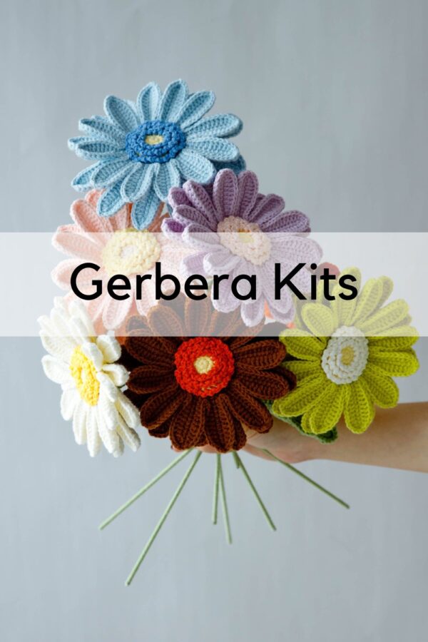 Crochet Gerbera Kits -Hookok Yarn Kits - Hookok