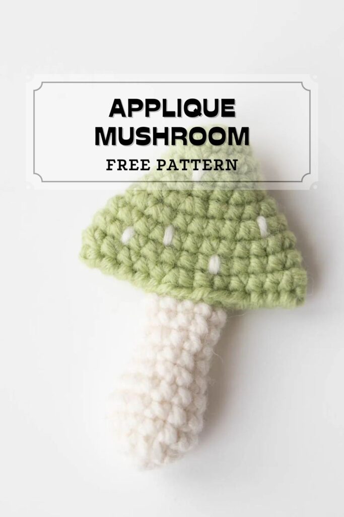 Crochet Mushroom Applique Free Pattern - Hookok