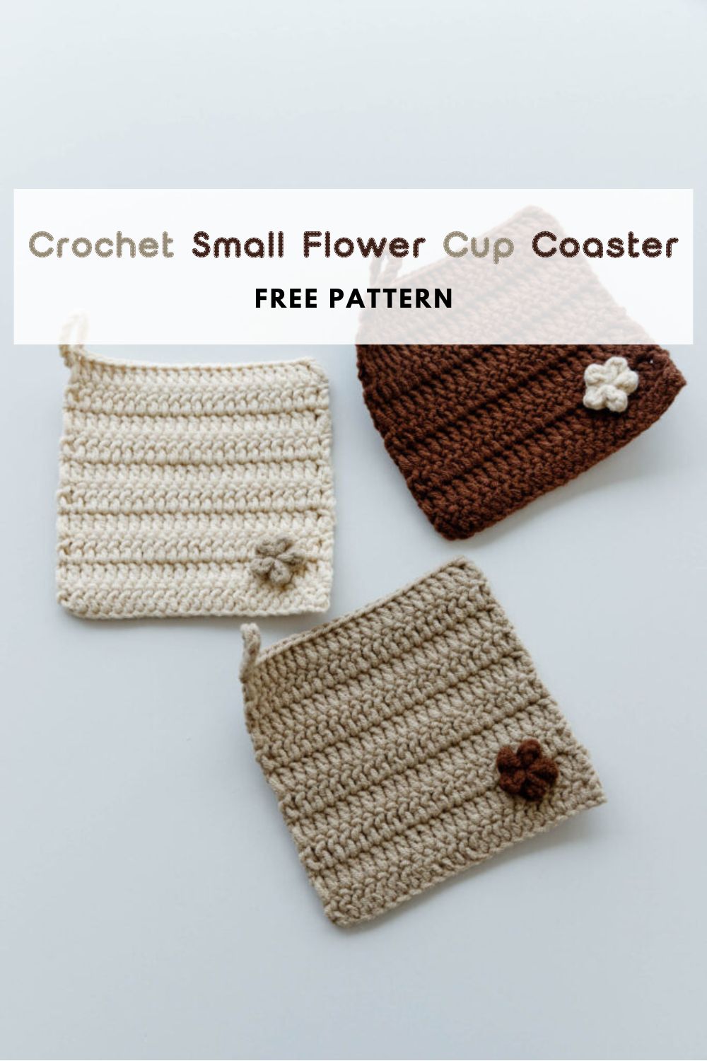 Crochet Small Flower Coaster- Free Pattern - Hookok