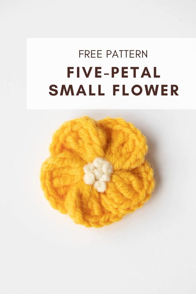 Crochet Applique Yellow Flower Free Pattern - Hookok