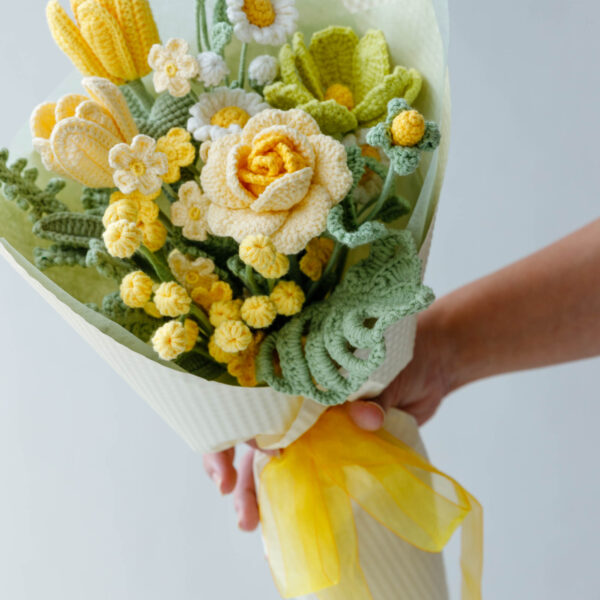 Crochet Flower Bouquet, Finished Bouquet Archives - Hookok