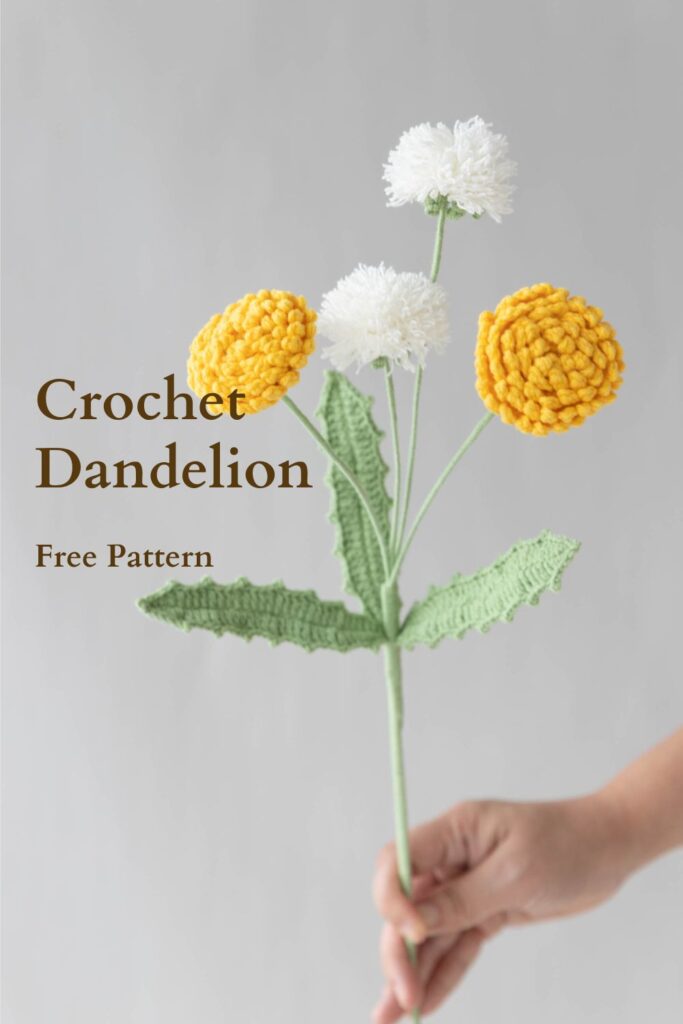 How to Crochet a Dandelion Flower - Free Pattern - Hookok