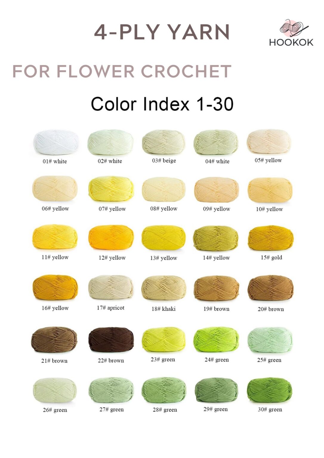 Crochet Yarn ( Milk Cotton Yarn - 4 PLY)- HOOKOK - Hookok