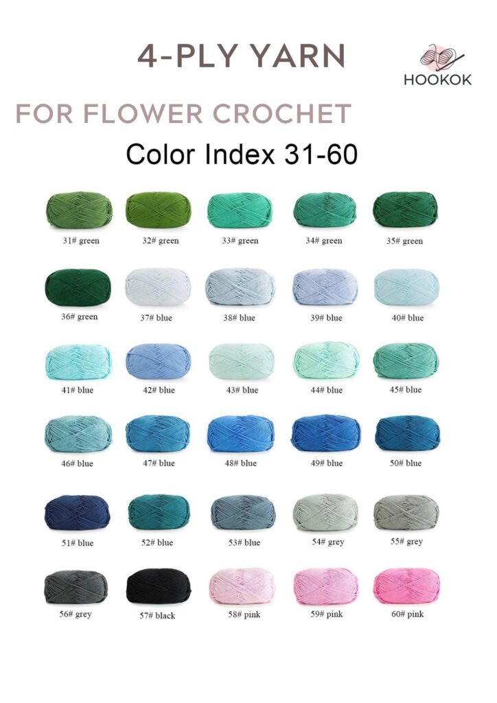 Crochet Yarn ( Milk Cotton Yarn - 4 PLY)- HOOKOK - Hookok