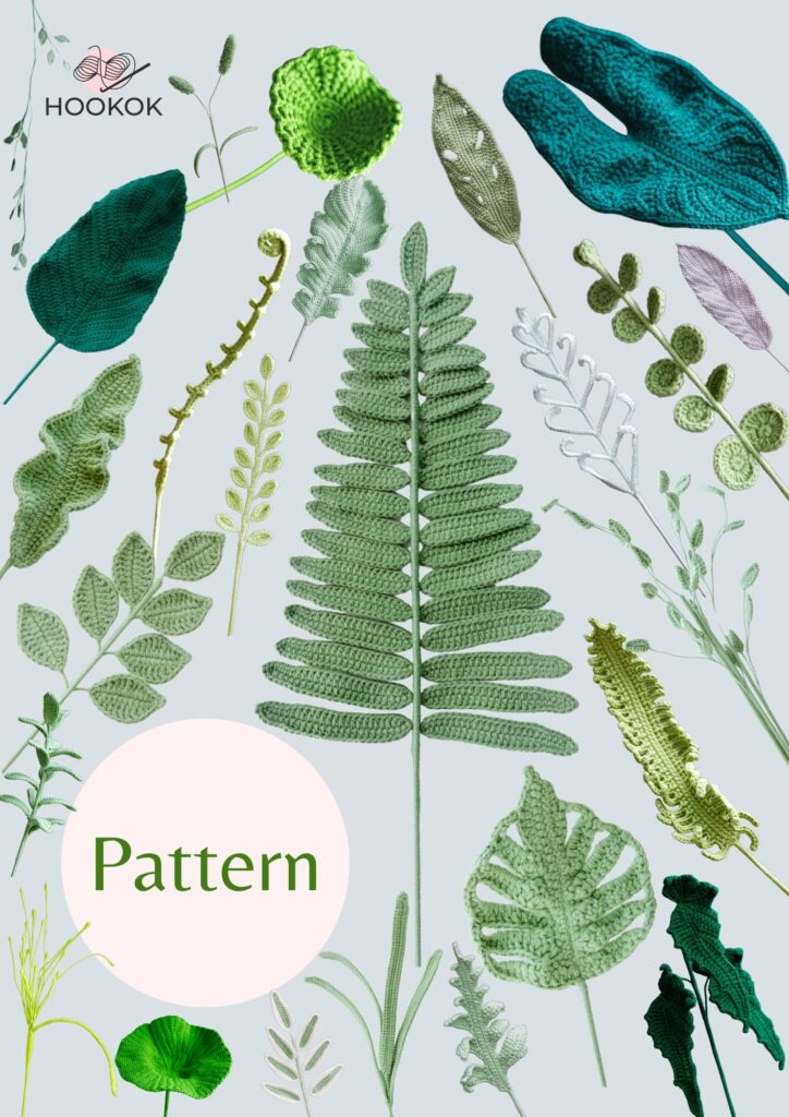 Crochet Leaf PDF Patterns - Hookok - Hookok