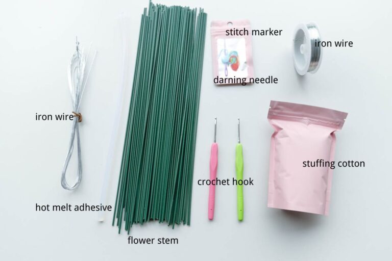 Crochet Tool Kit, Flower Stem for Crochet Flowers- HOOKOK - Hookok