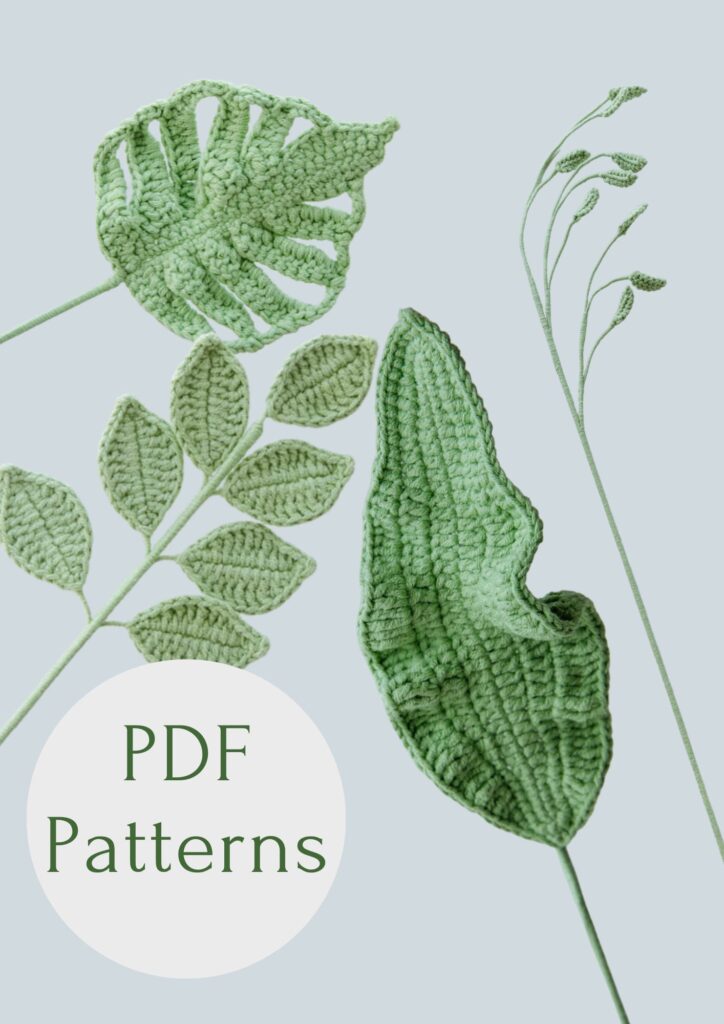 Crochet Leaf PDF Patterns - Hookok - Hookok