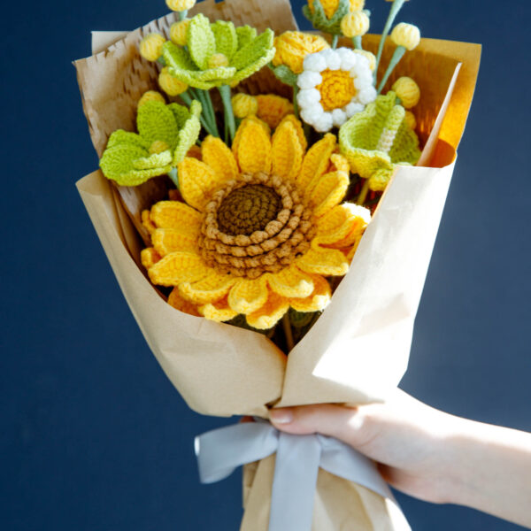 Crochet Flower Bouquet, Finished Bouquet Archives - Hookok