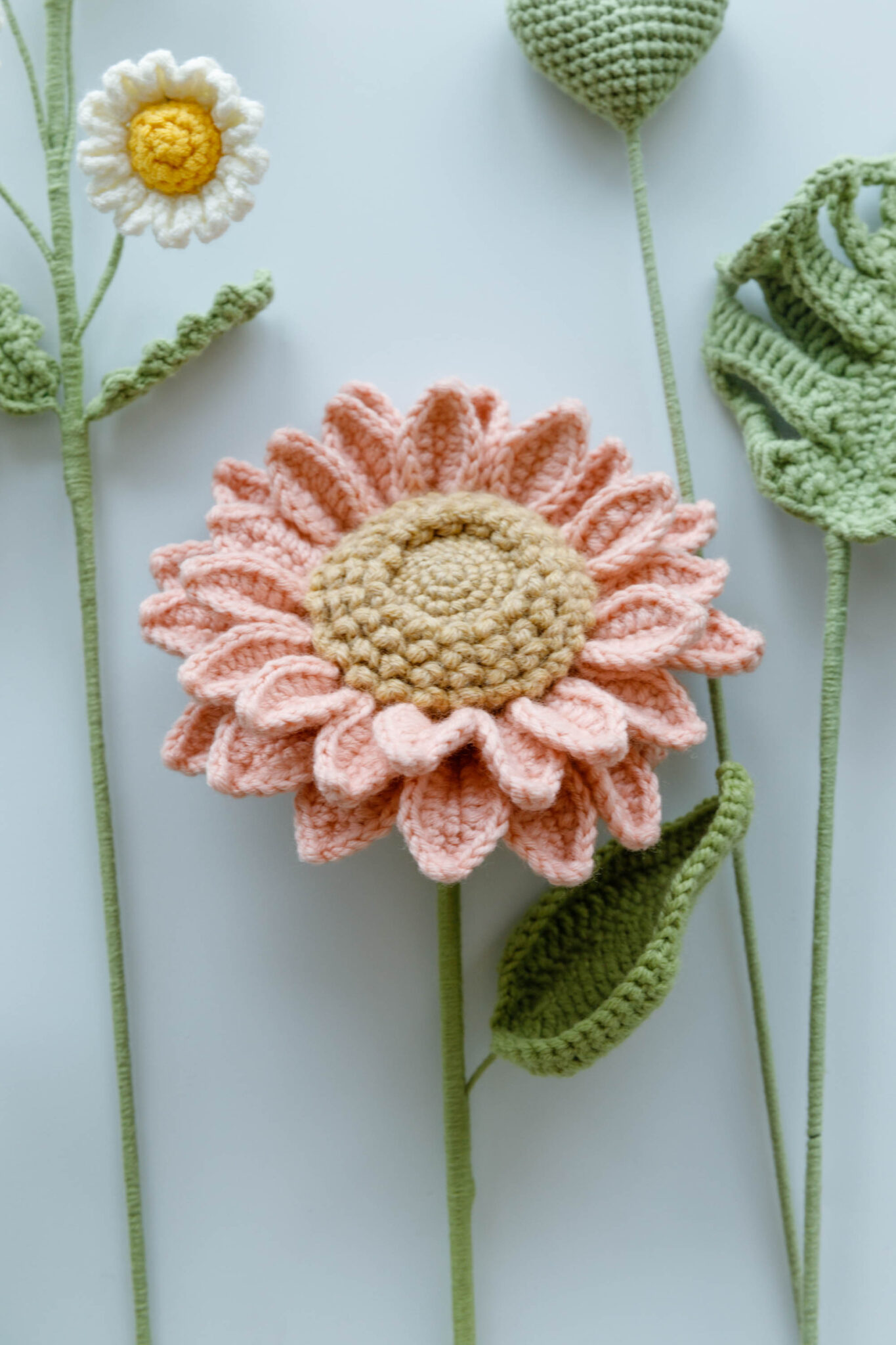 Wool Sunflower Bouquet Kits-with PDF pattern - Hookok