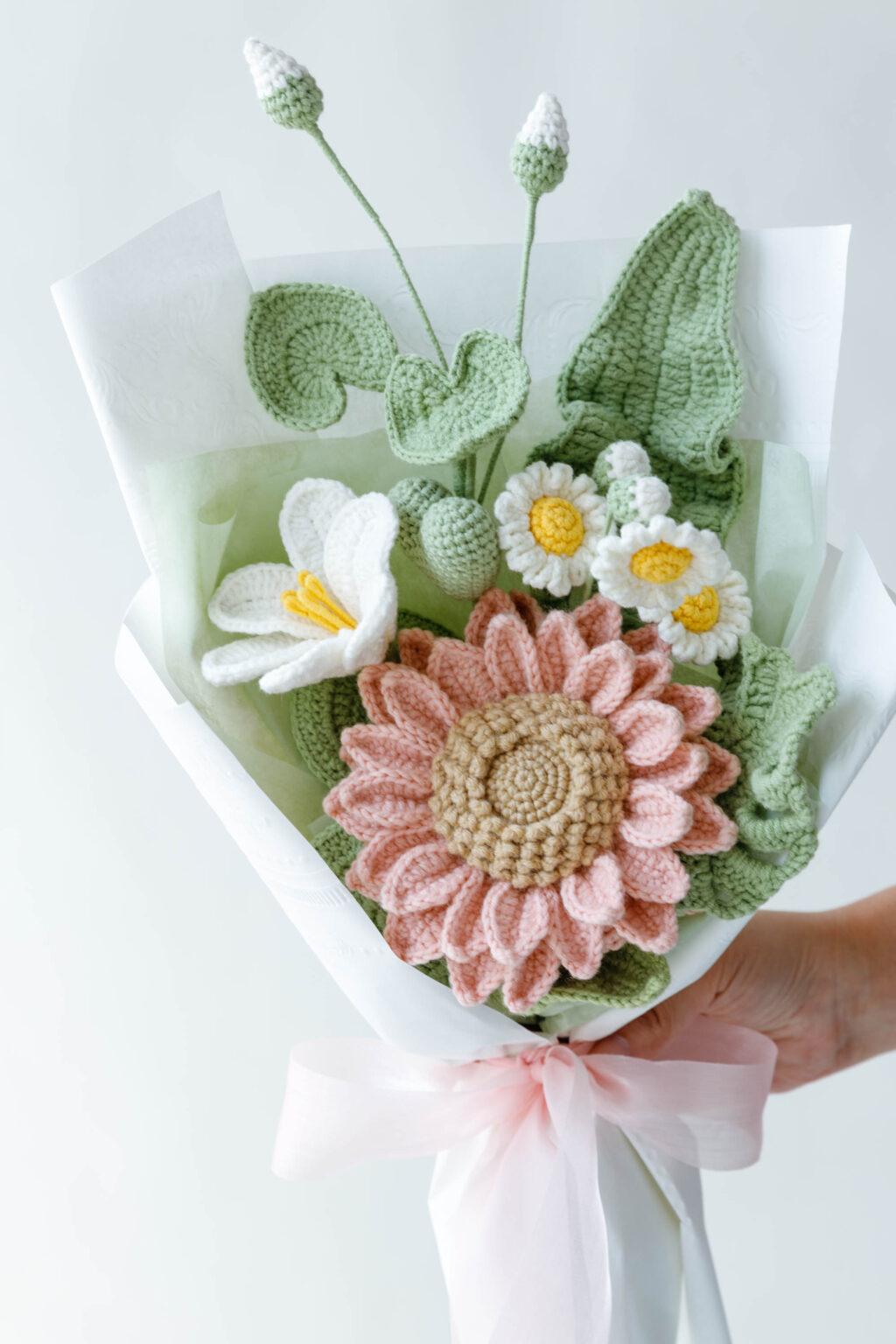 Wool Sunflower Bouquet Kits-with PDF pattern - Hookok