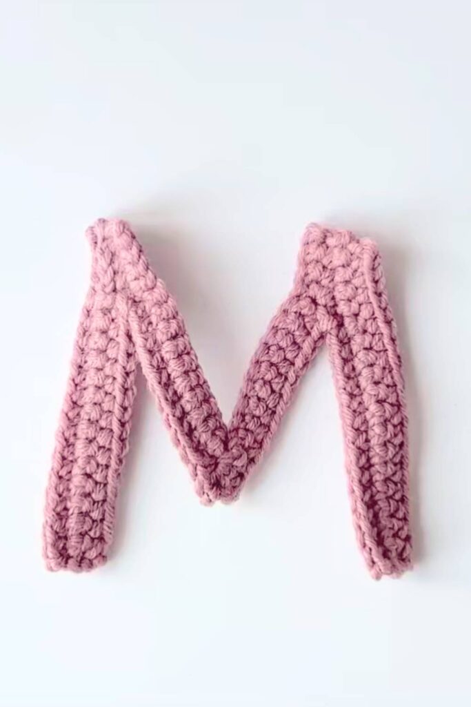 Crochet Letter M Pattern - Hookok