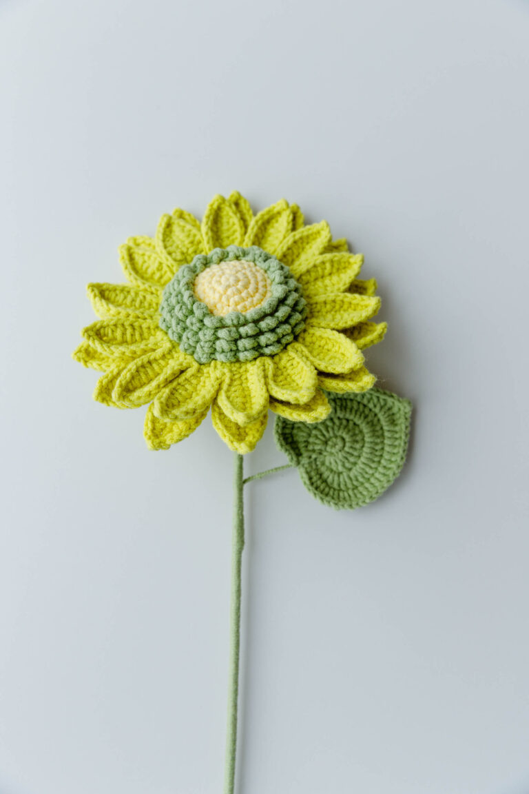 Green Sunflower Bouquet Kit-with PDF pattern - Hookok