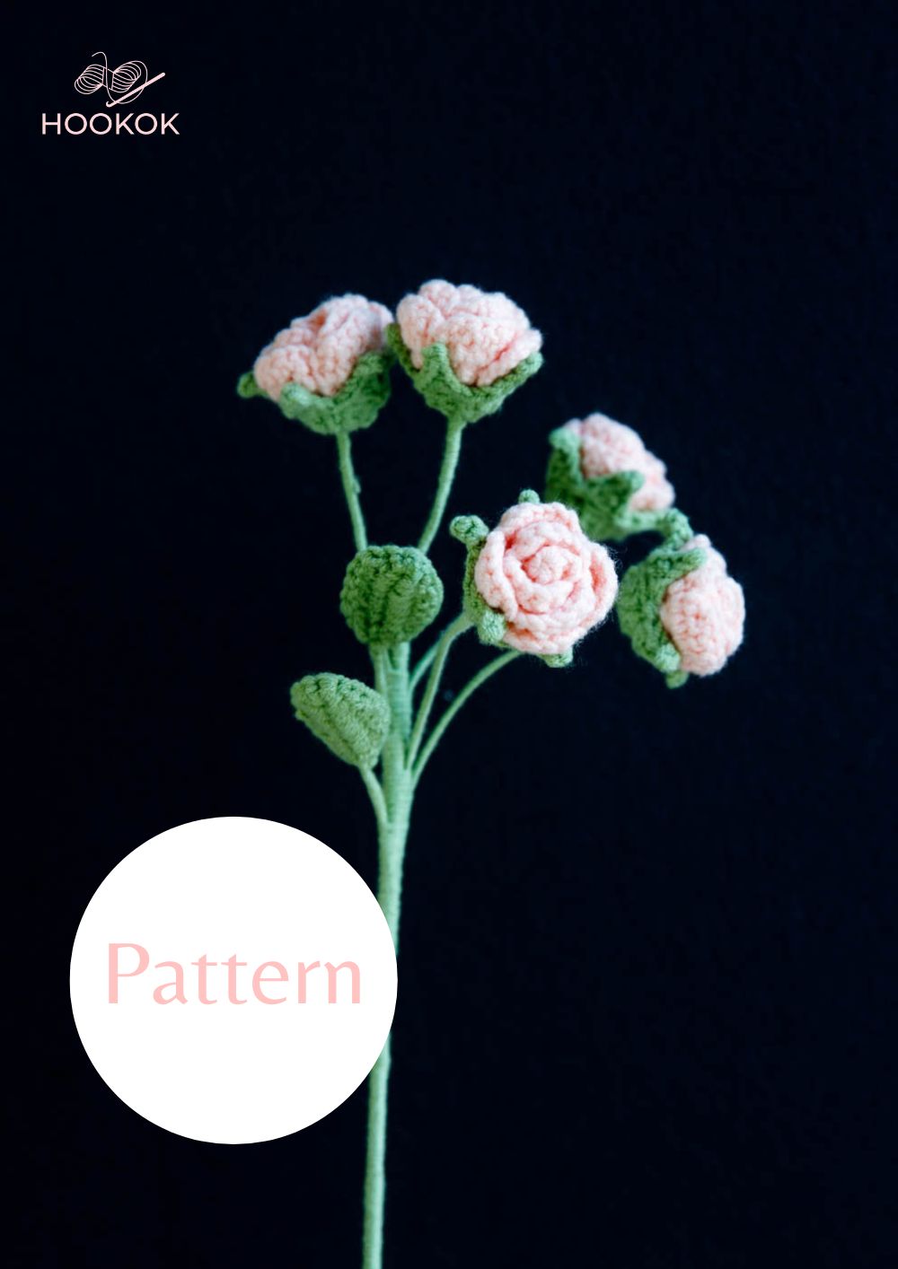 PDF Pattern-Small Multi-head Rose - Hookok