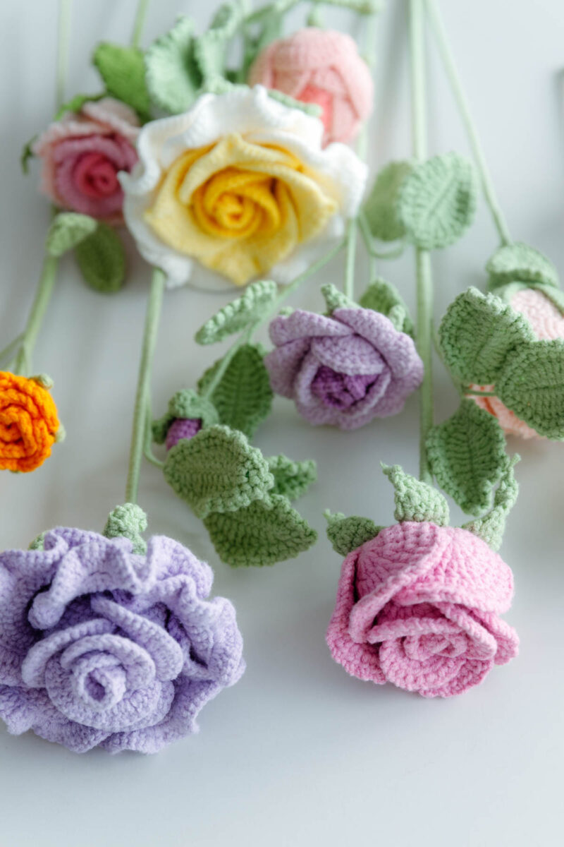 Free Crochet Rose Patterns List - How to Crochet Roses - Hookok