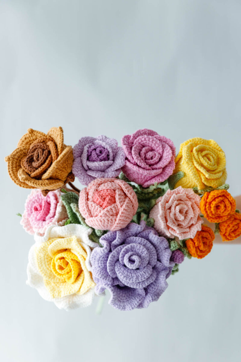Free Crochet Rose Patterns List - How to Crochet Roses - Hookok