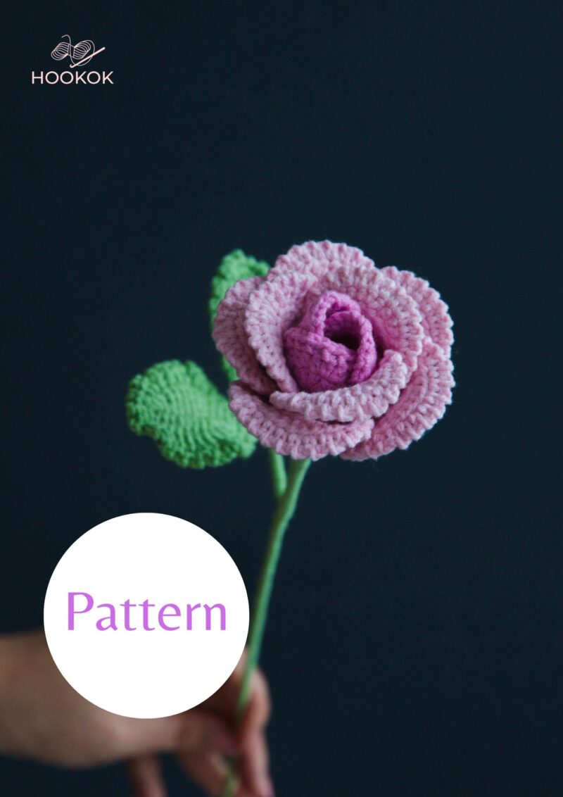 PDF Pattern- Crochet French Rose - Hookok