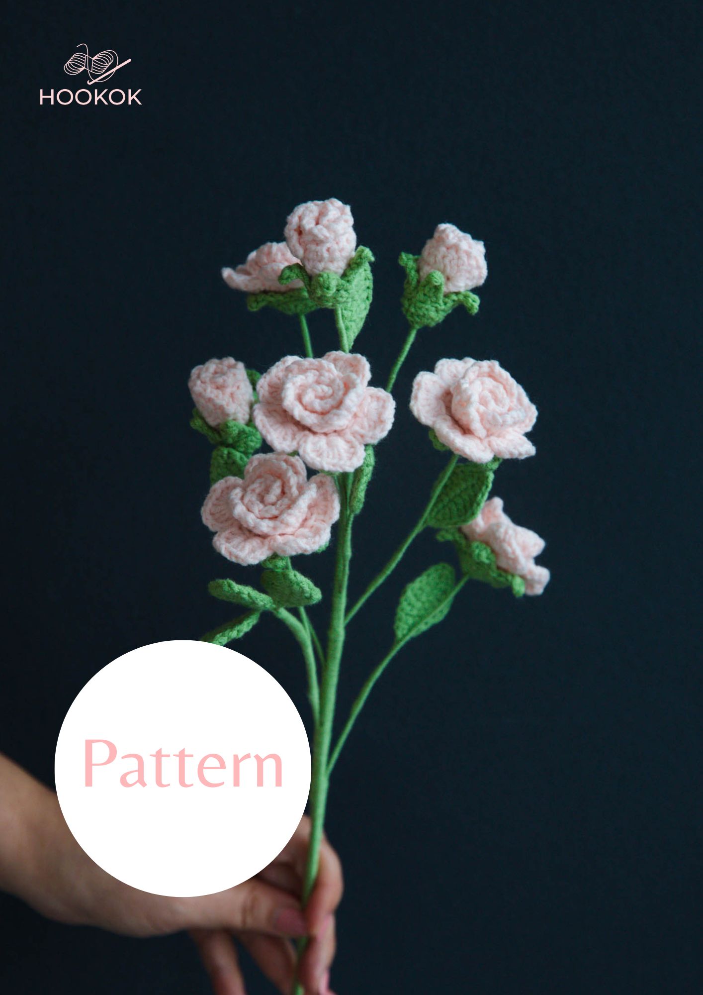 PDF Pattern- Crochet Barbie Rose Flower - Hookok