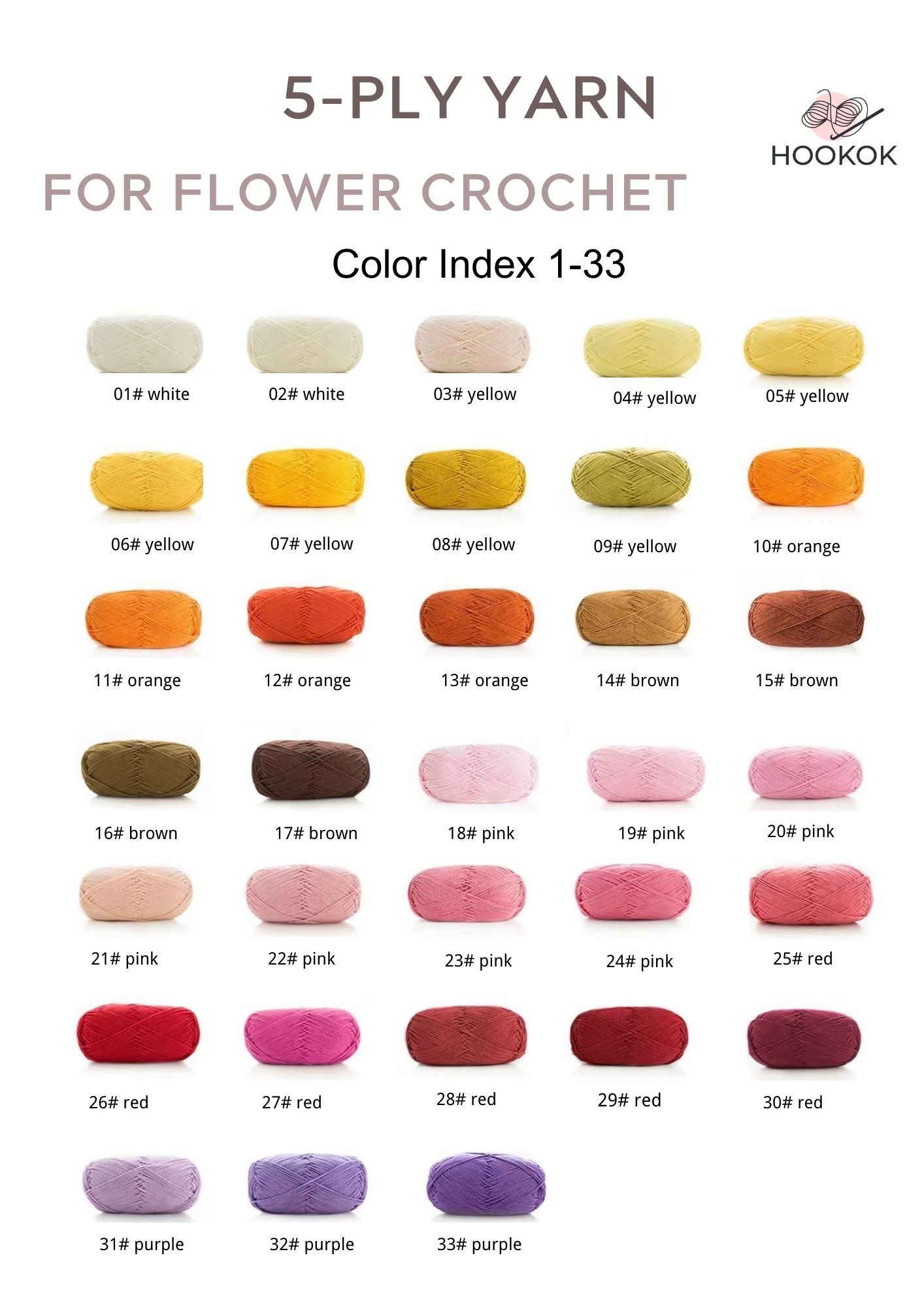 Crochet Yarn- Milk Cotton Yarn (5 Ply) - Hookok