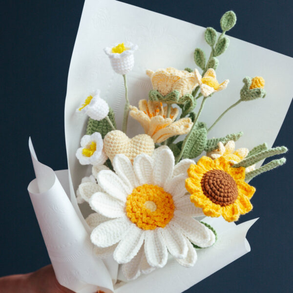 Crochet Flower Bouquet, Finished Bouquet Archives - Hookok
