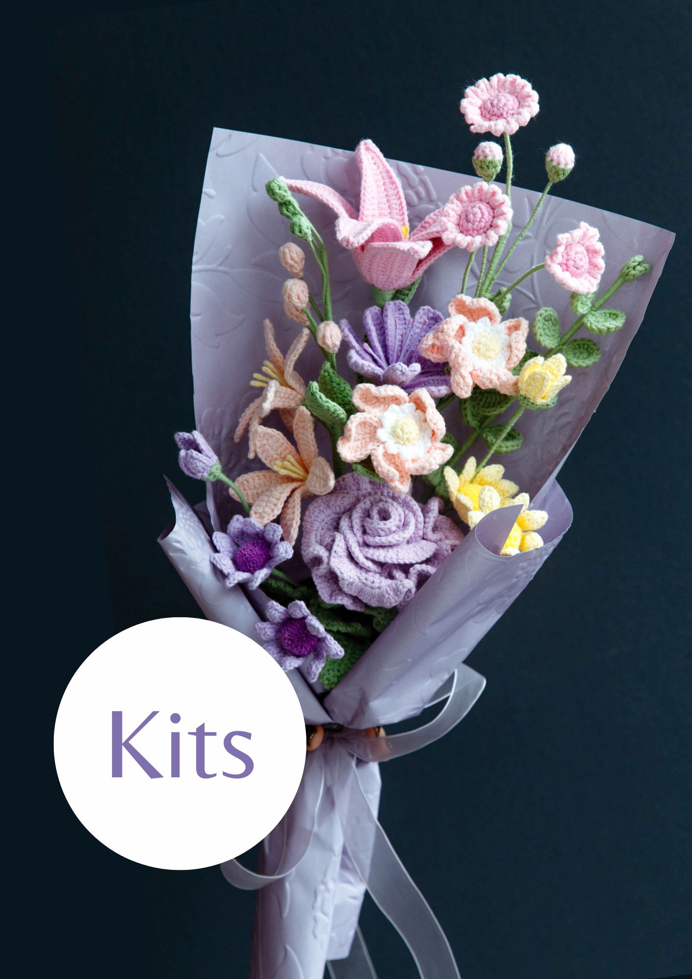 Aisha Rose and Lily Bouquet Kit – with PDF pattern - Hookok