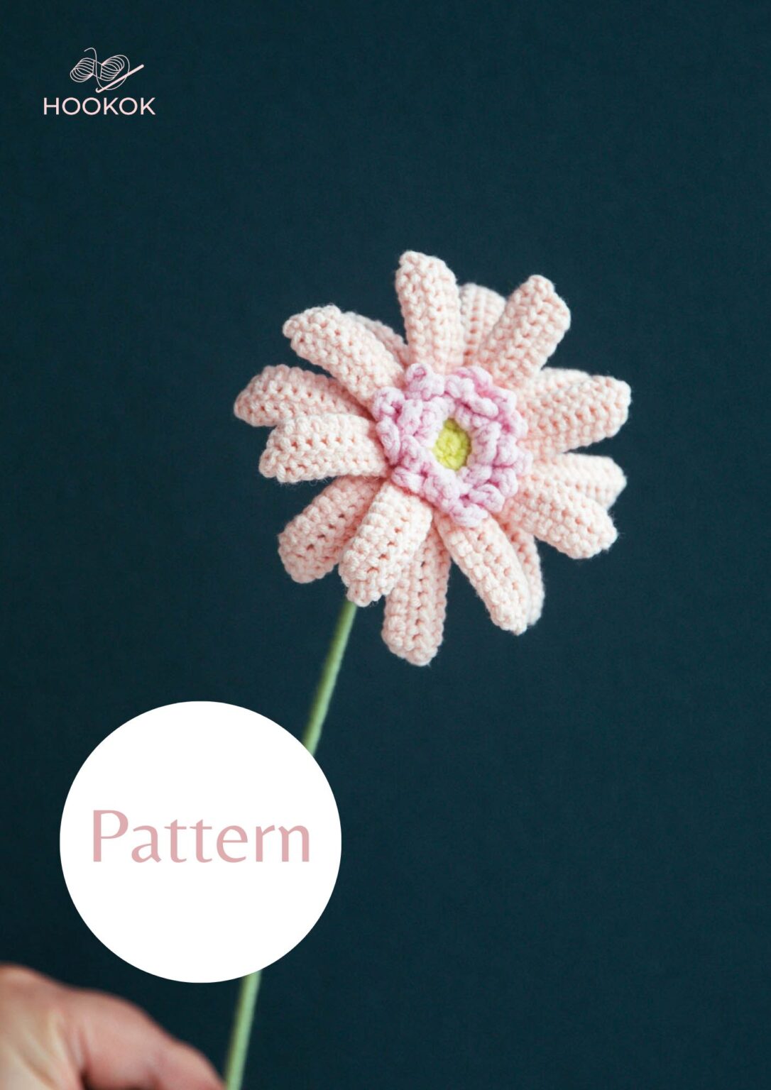 PDF Pattern- Crochet Gerbera Daisy - Hookok