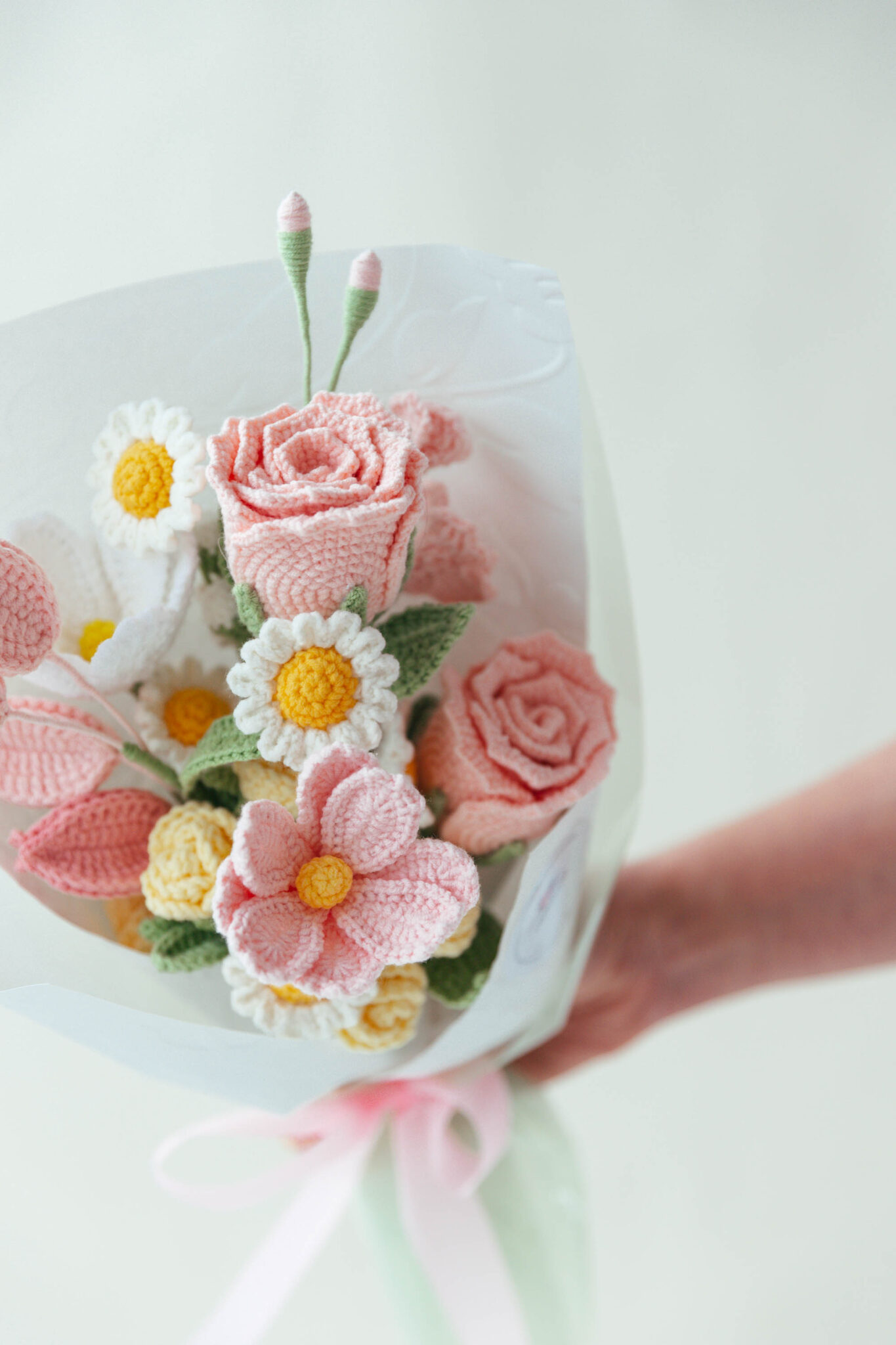 Rose and Golden Raintree Fruit Bouquet Kit – with PDF pattern - Hookok