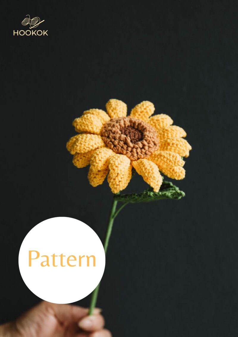 PDF Pattern- Crochet Afghan Stitch Sunflower - Hookok