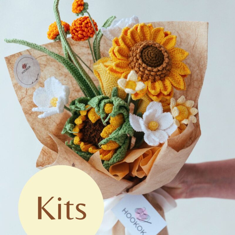 PDF Pattern- Crochet Budding Sunflower - Hookok