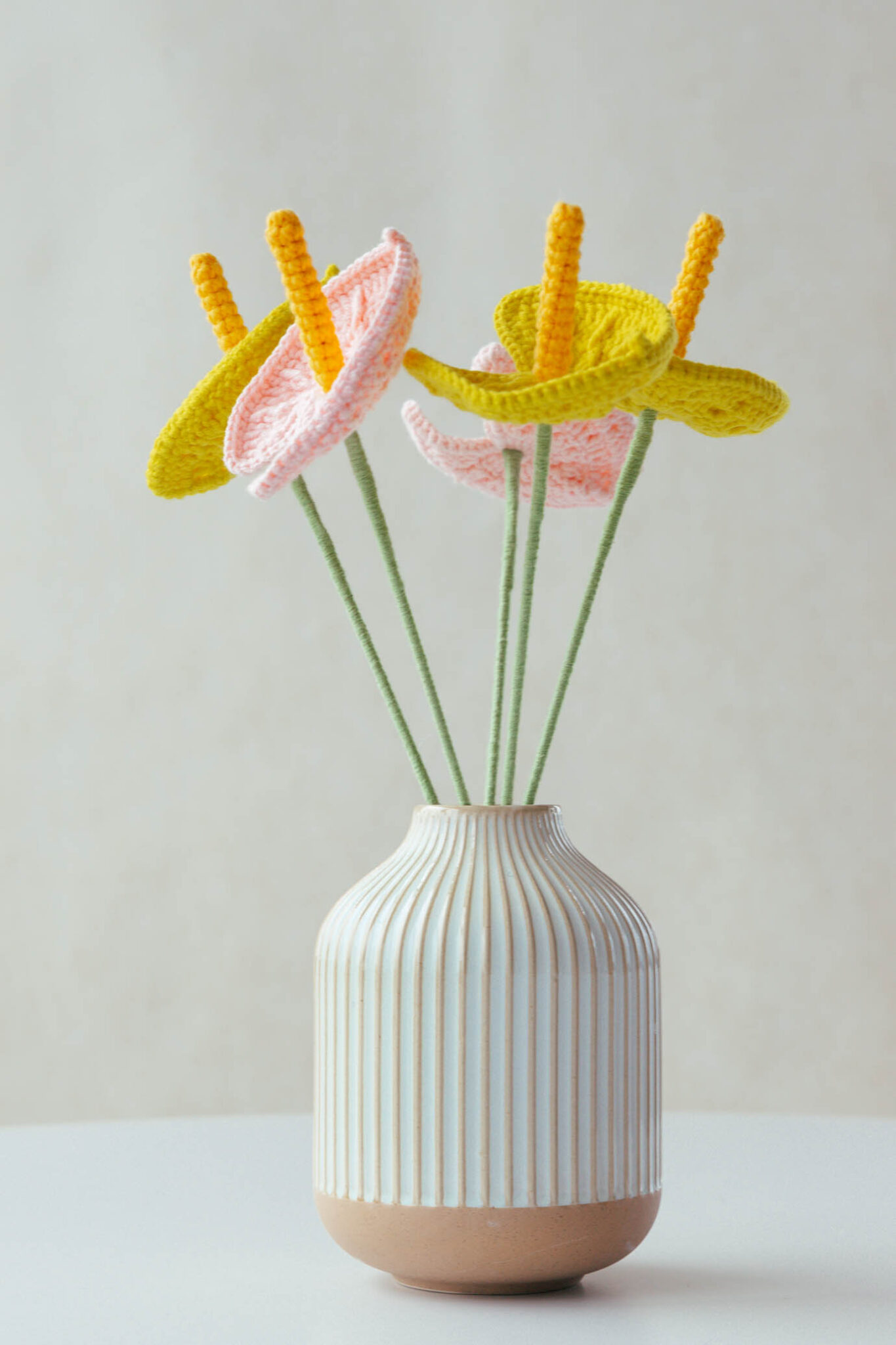 Crochet Pink Champion Flower - Hookok