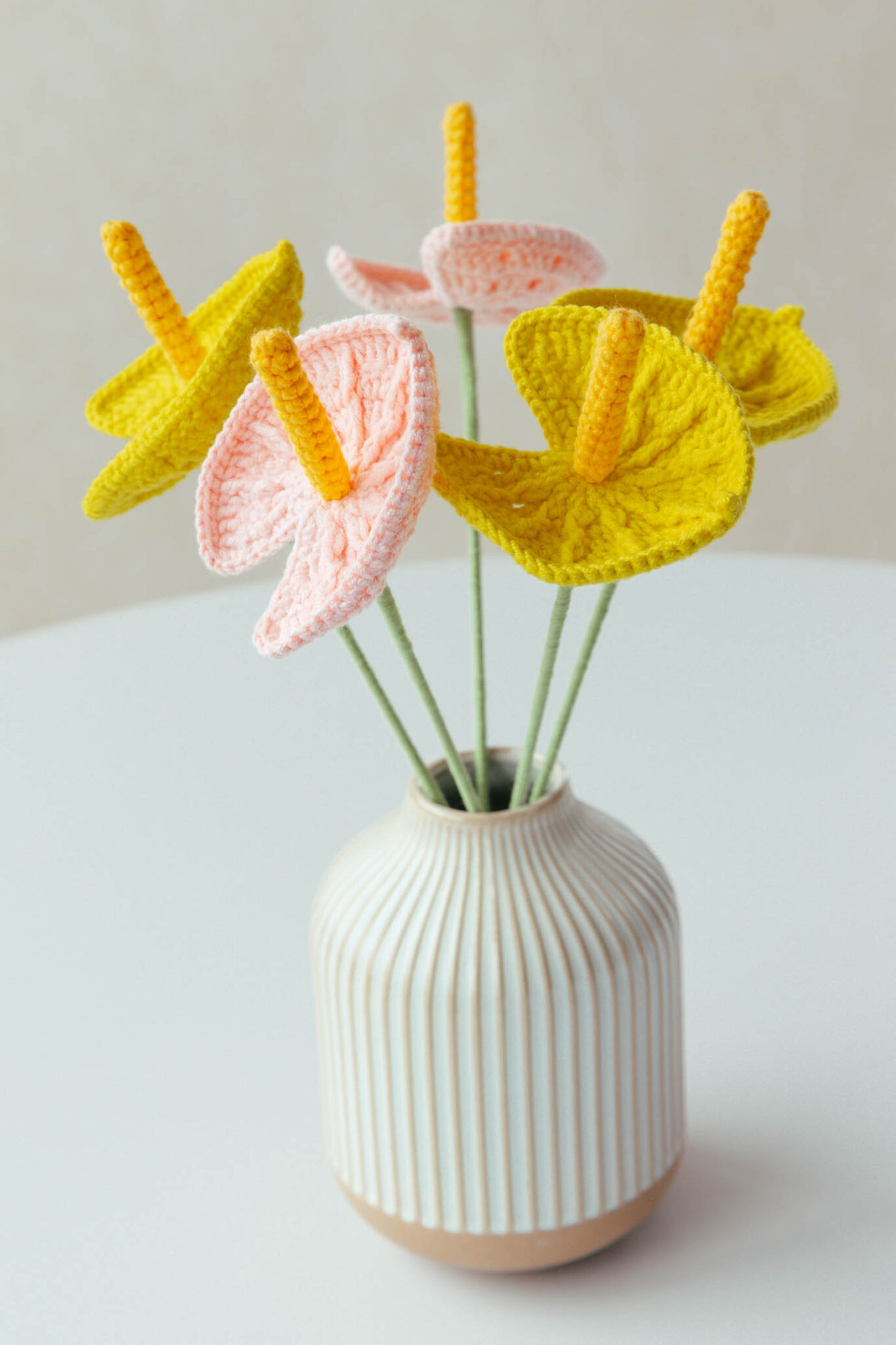 Crochet Pink Champion Flower - Hookok