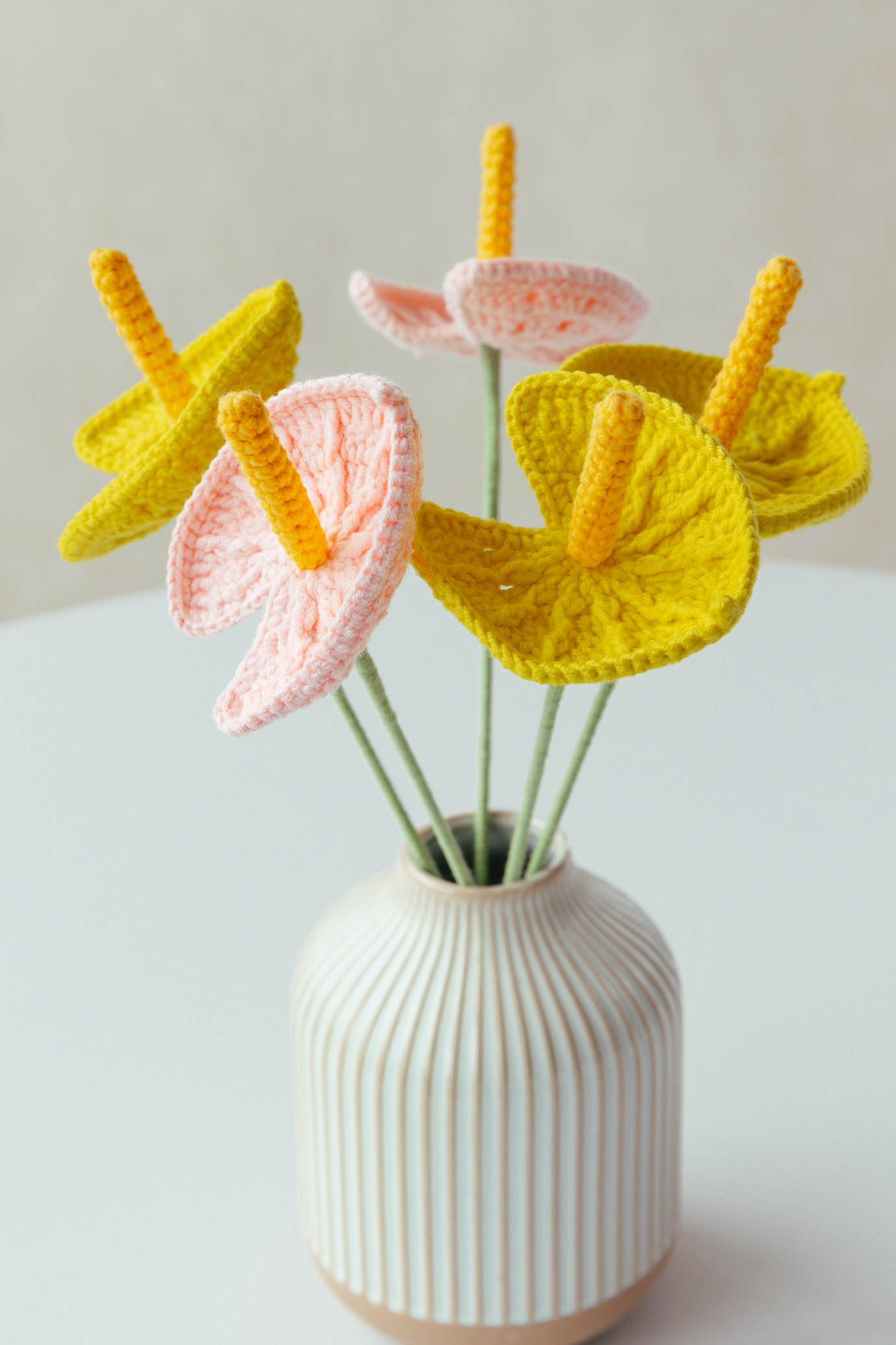 Crochet Pink Champion Flower - Hookok