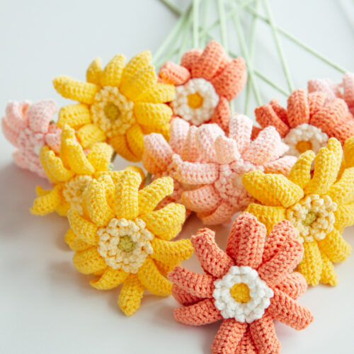 Choose Single Crochet Flowers to Build Your Own Bouquet Archives - Hookok