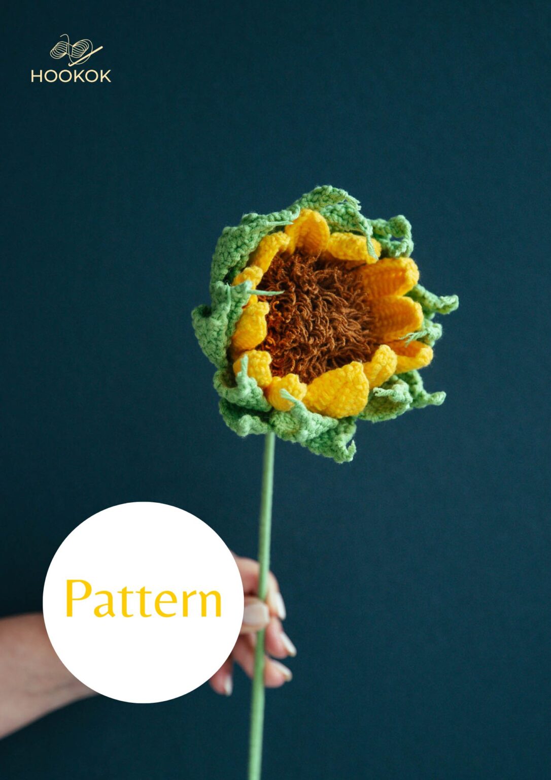 PDF Pattern- Crochet Budding Sunflower - Hookok