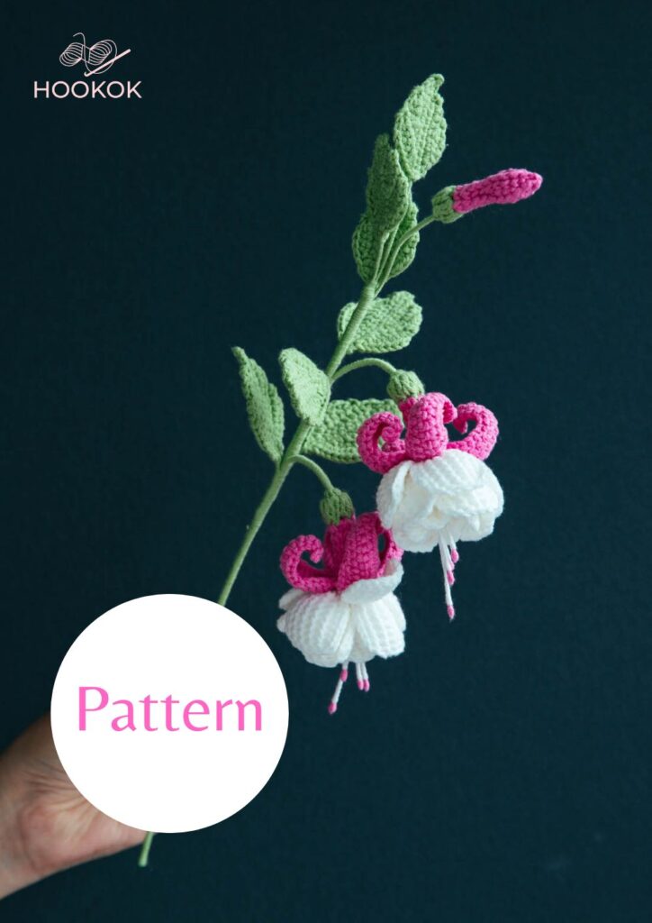 PDF Pattern- Crochet Fuchsia Flower - Hookok