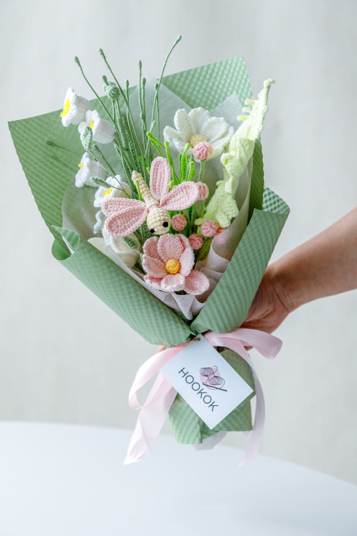 Dragonfly Gesang Flower Bouquet Kit – with PDF pattern - Hookok