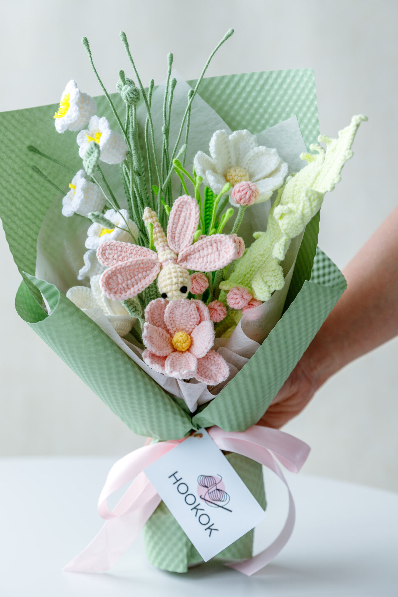 Dragonfly Gesang Flower Bouquet Kit – with PDF pattern - Hookok